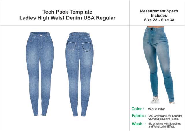 Tech Pack Template | Apparel Mockup | CAD Patterns & Prints